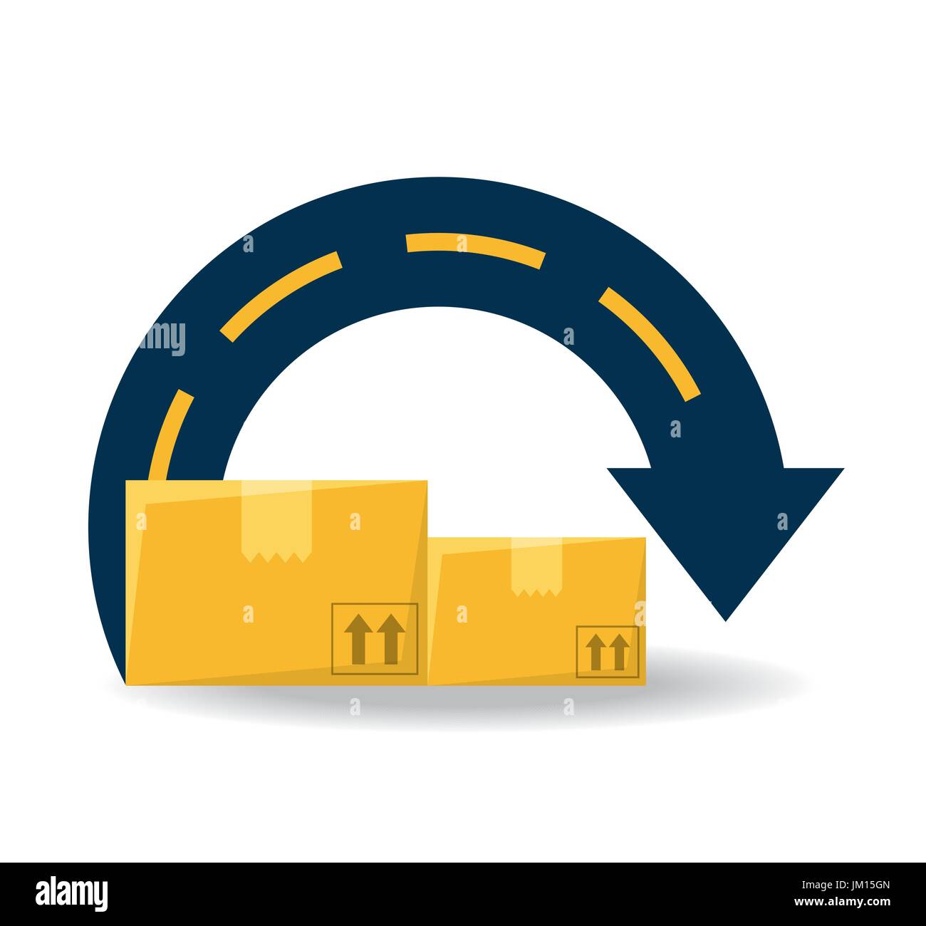boxes package service route to delivery Stock Vector Image & Art - Alamy