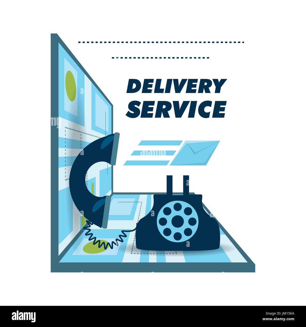 call delivery service and map ubication Stock Vector Image & Art - Alamy