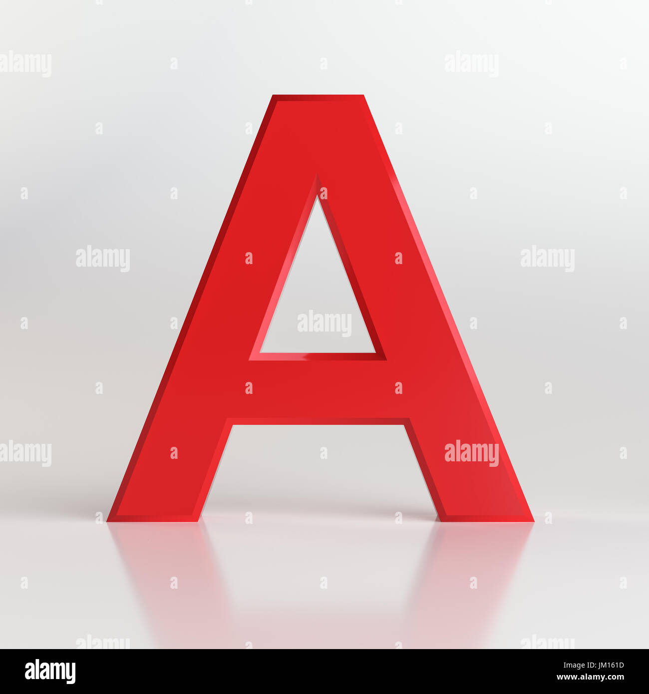 Red letter. 3D illustration Stock Photo - Alamy
