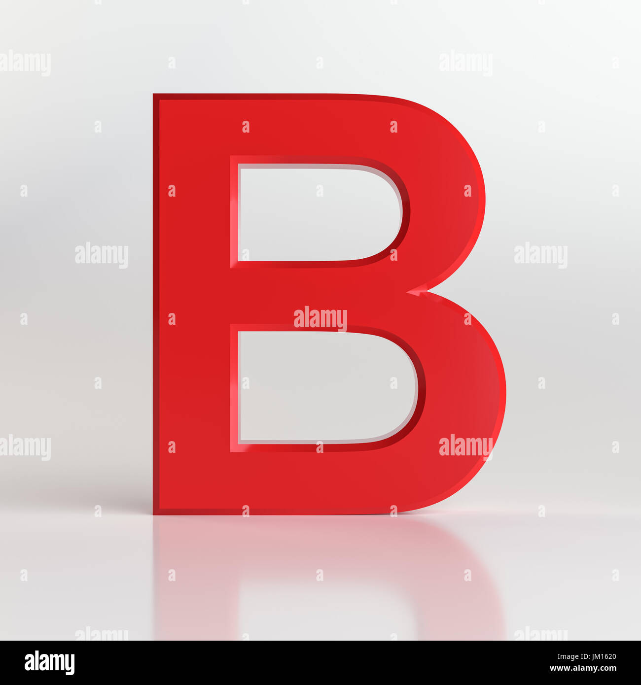Red letter. 3D illustration Stock Photo - Alamy