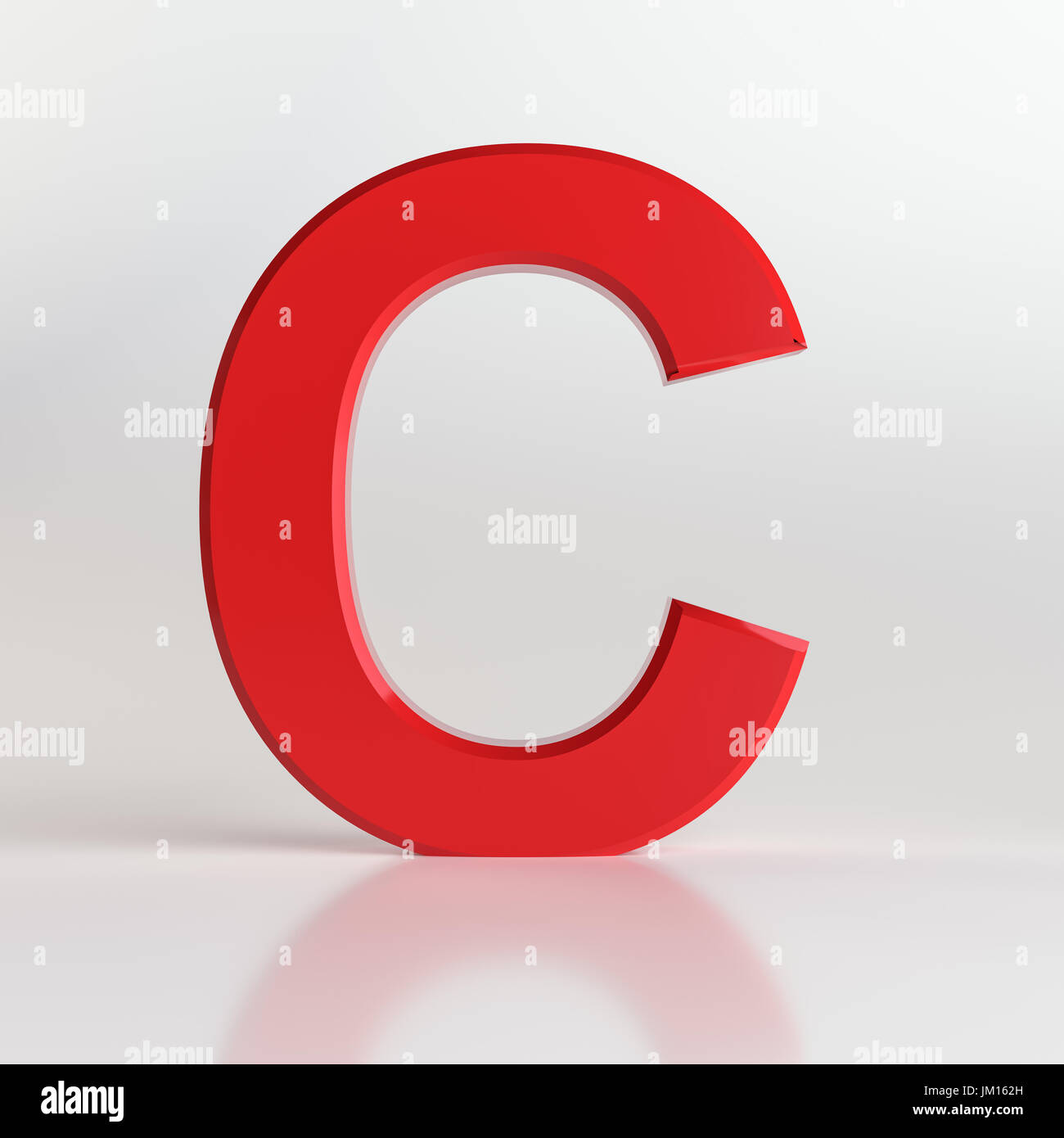 Red letter. 3D illustration Stock Photo - Alamy