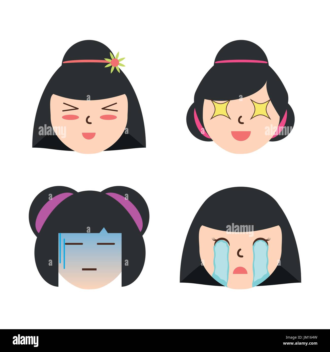 Asian woman crying Stock Vector Images - Alamy