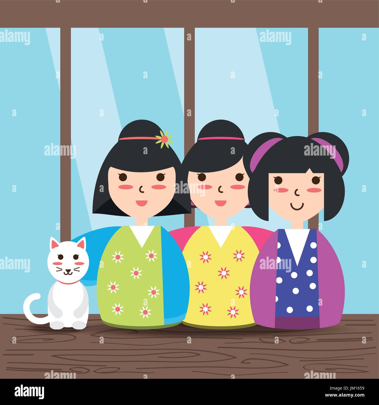 Japanese cosplay character Stock Vector Images - Alamy