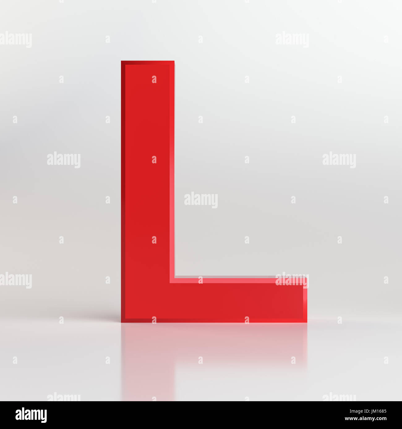 Red letter. 3D illustration Stock Photo - Alamy
