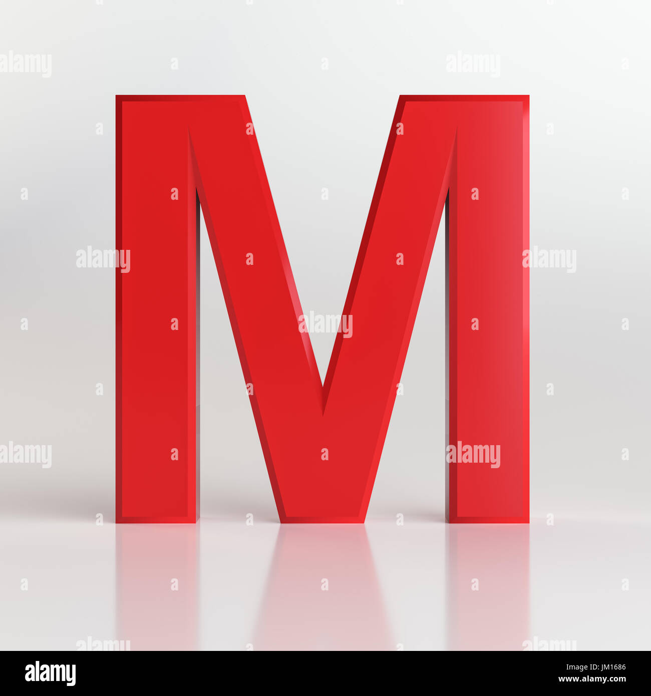 Red letter. 3D illustration Stock Photo - Alamy