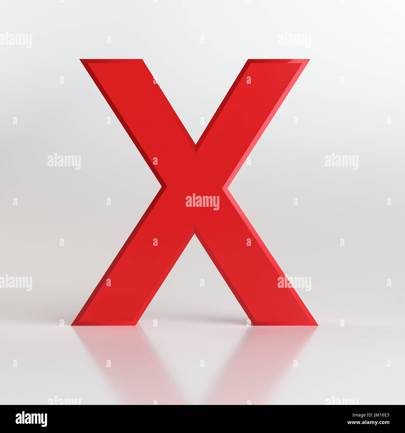 Red letter. 3D illustration Stock Photo - Alamy
