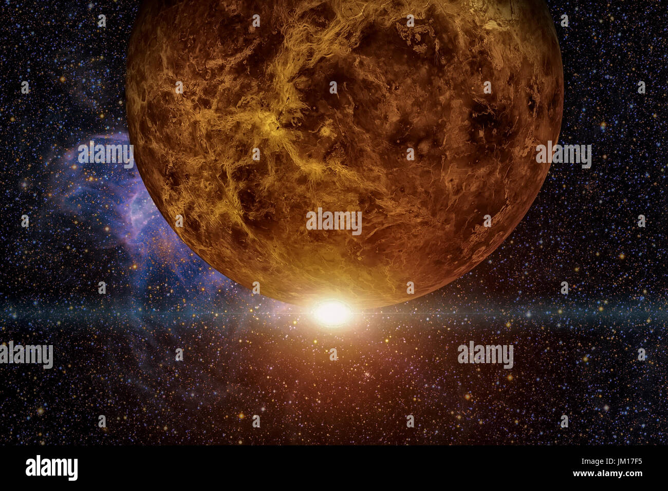 Solar System - Venus. It is the second planet from the Sun. It is a ...