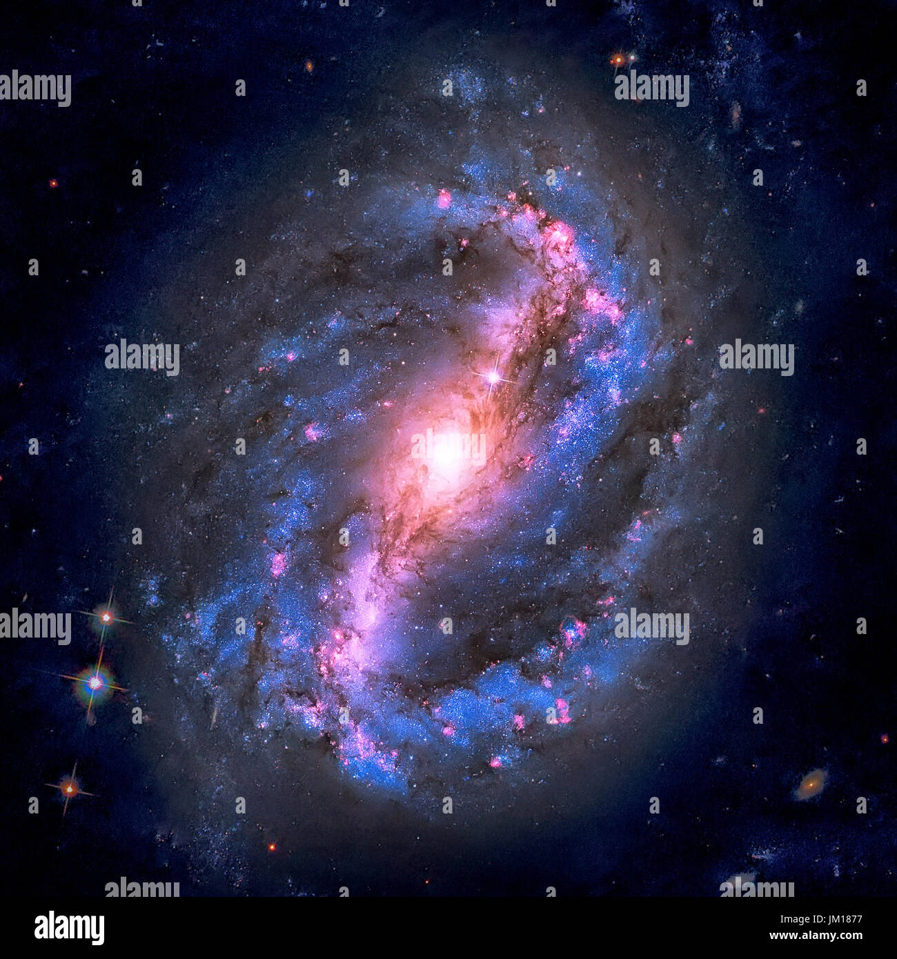 NGC 6217 is a barred spiral galaxy located some 67 million light years ...