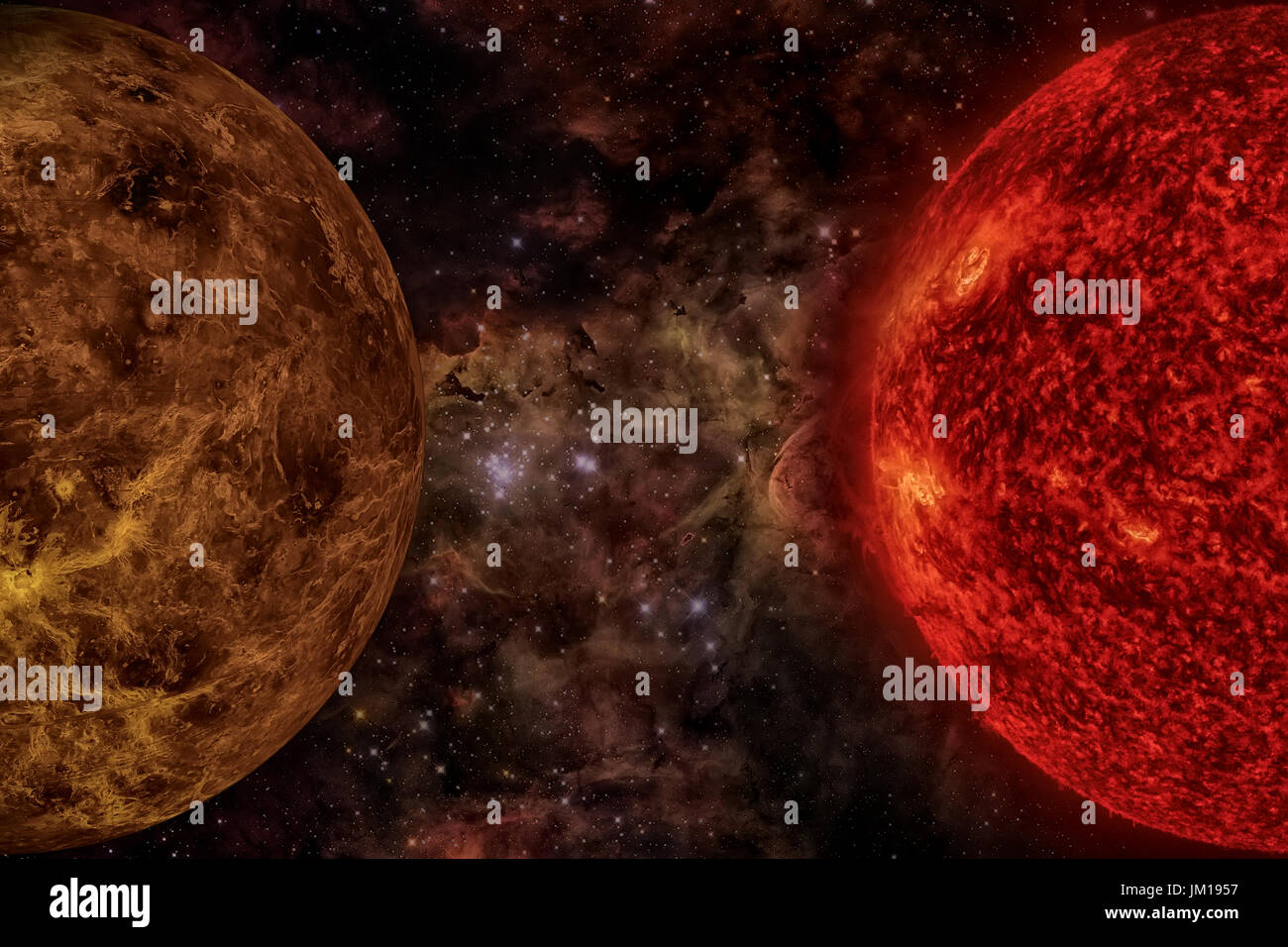 Solar System - Venus. It is the second planet from the Sun. It is a ...