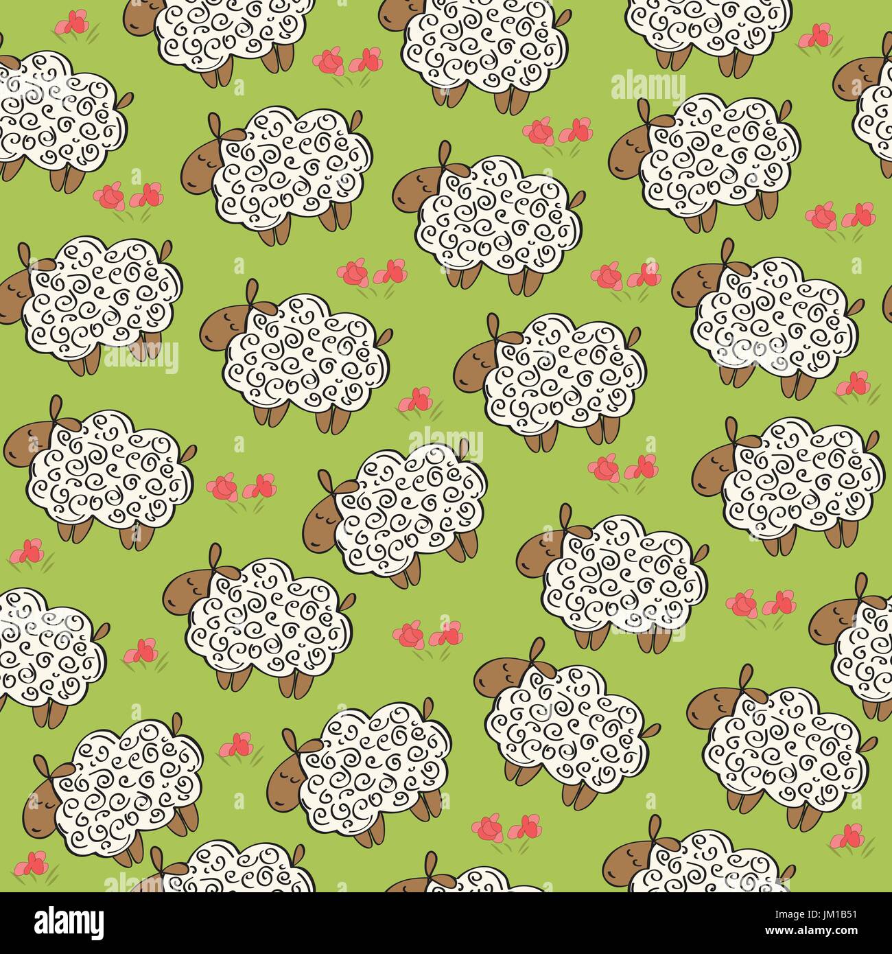 seamless pattern with sheep, vector format Stock Vector Image & Art - Alamy