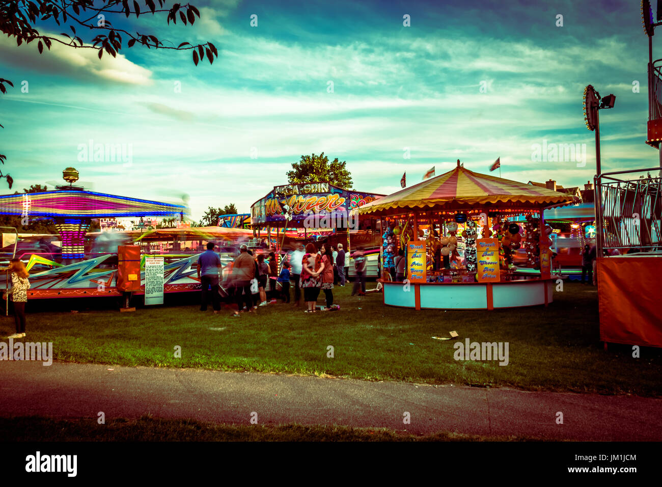 Village fun fair Stock Photo - Alamy