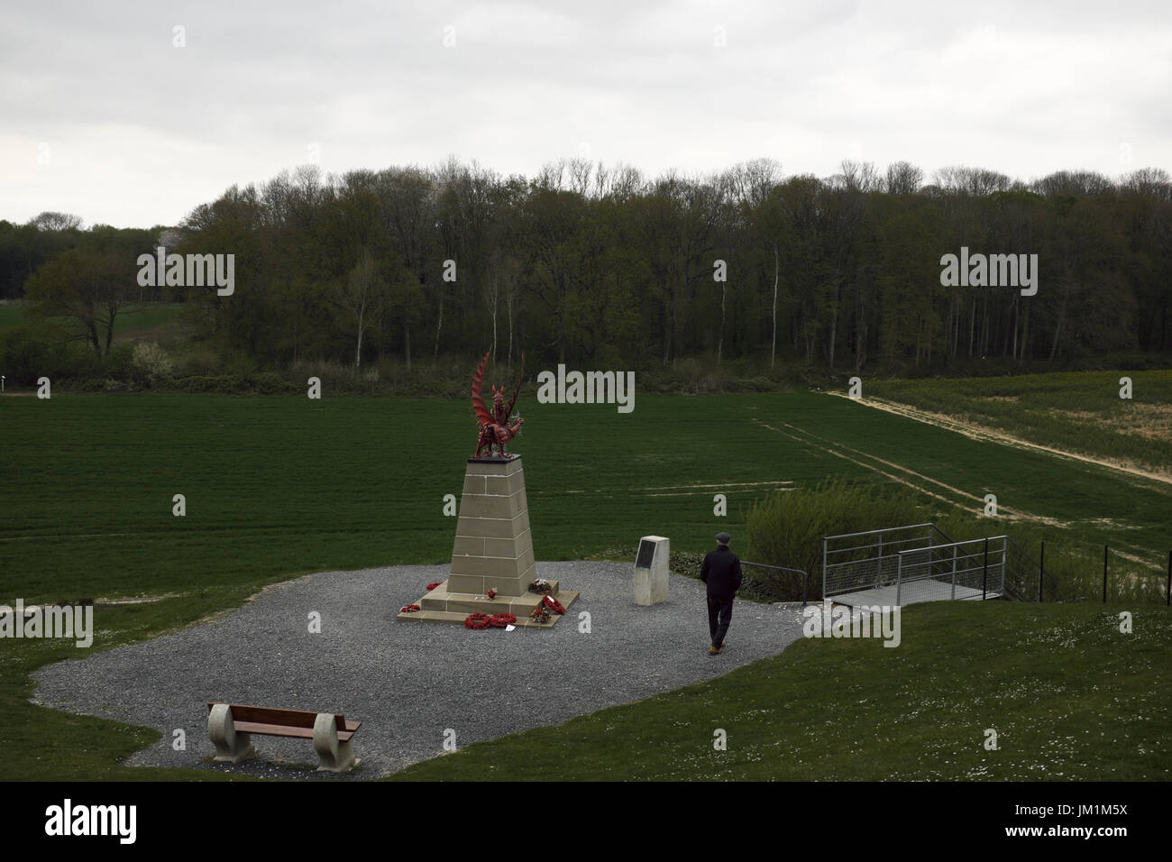 38th (Welsh) Division Memorial, Mametz Wood, Somme, France Stock Photo ...