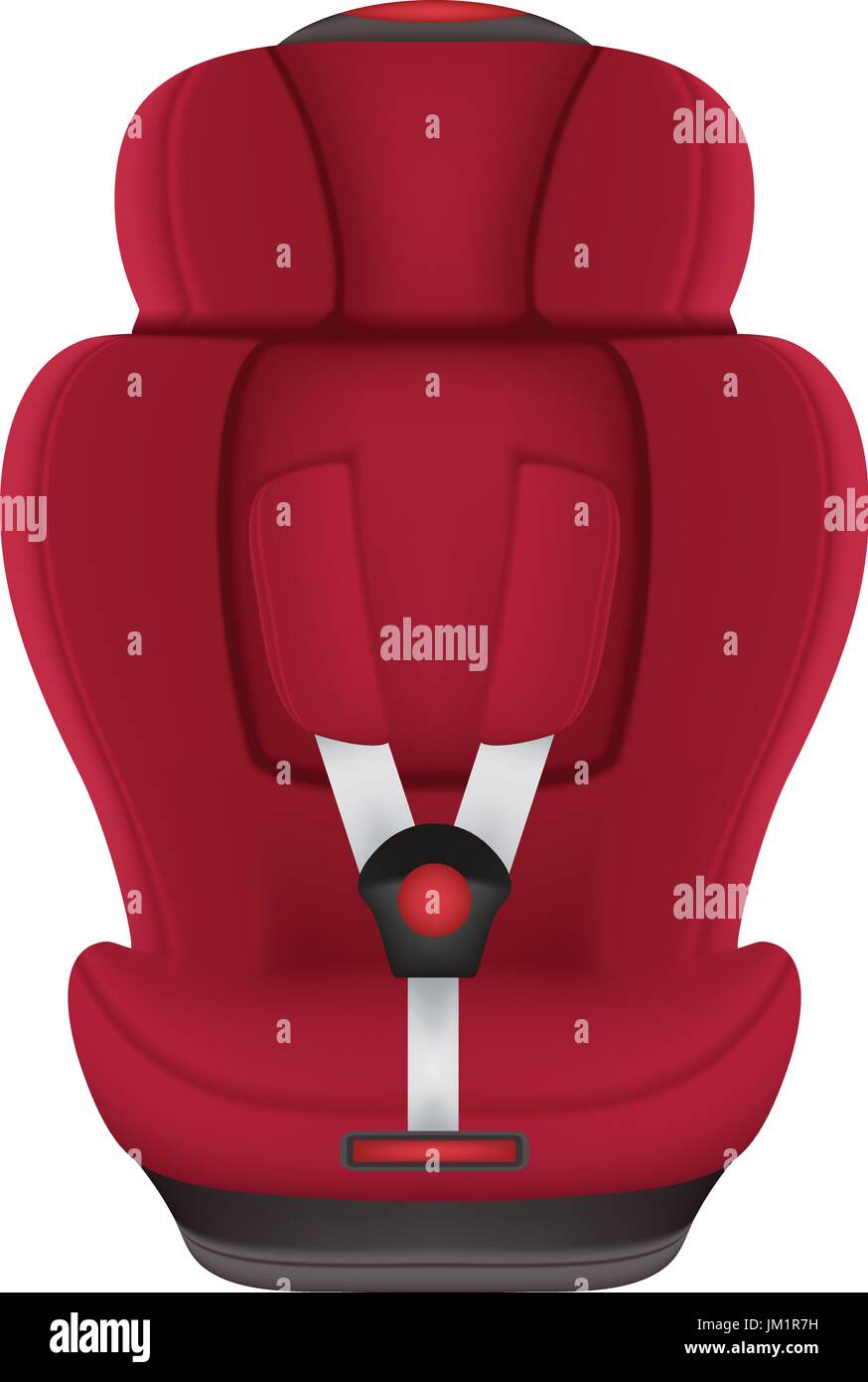 Red Child Car Seat Isolated On A White Background. Realistic Vector ...