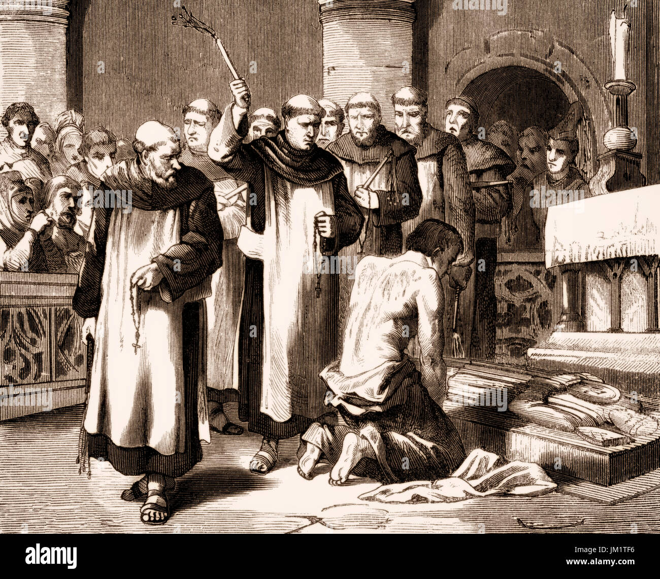 Flagellation of Henry II, or Henry Plantagenet, 1133 - 1189, King of ...