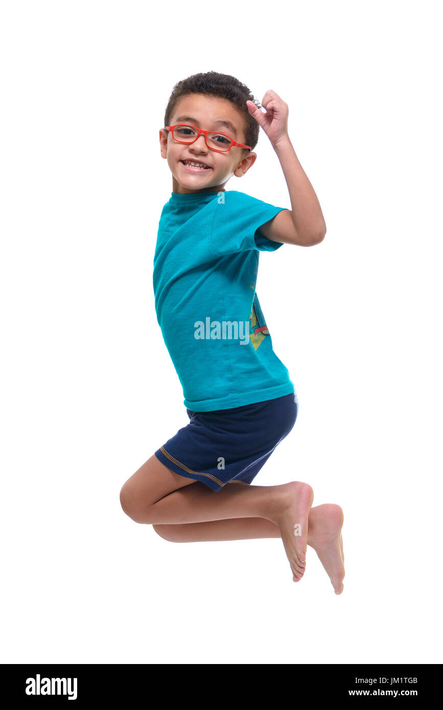 Little boy jumping in air hi-res stock photography and images - Alamy