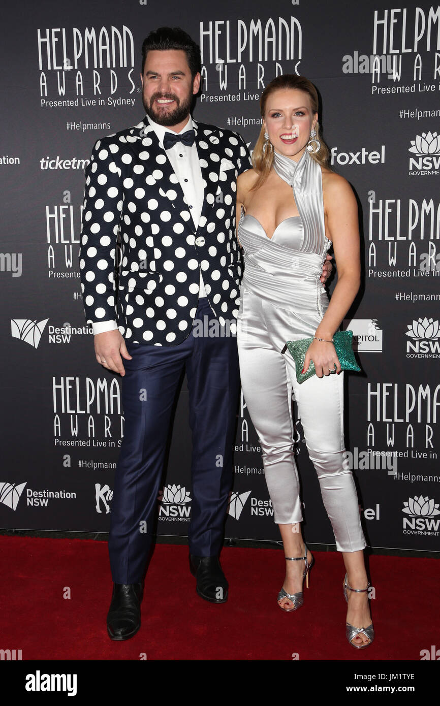 17th Annual Helpmann Awards 2017 red carpet. Pictured: Ben Mingay and ...