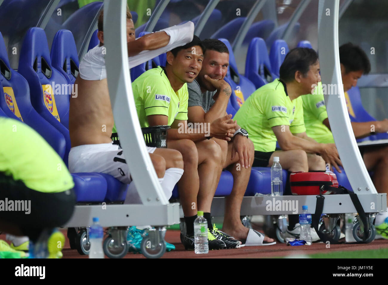 Yurtec Stadium Sendai, Miyagi, Japan. 22nd July, 2017. (L to R ...