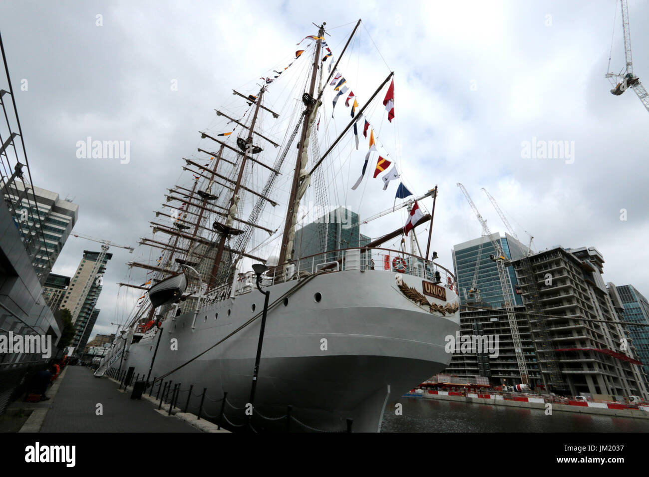 London, UK. 25th July, 2017. Peruvian tall ship Union, the world's ...