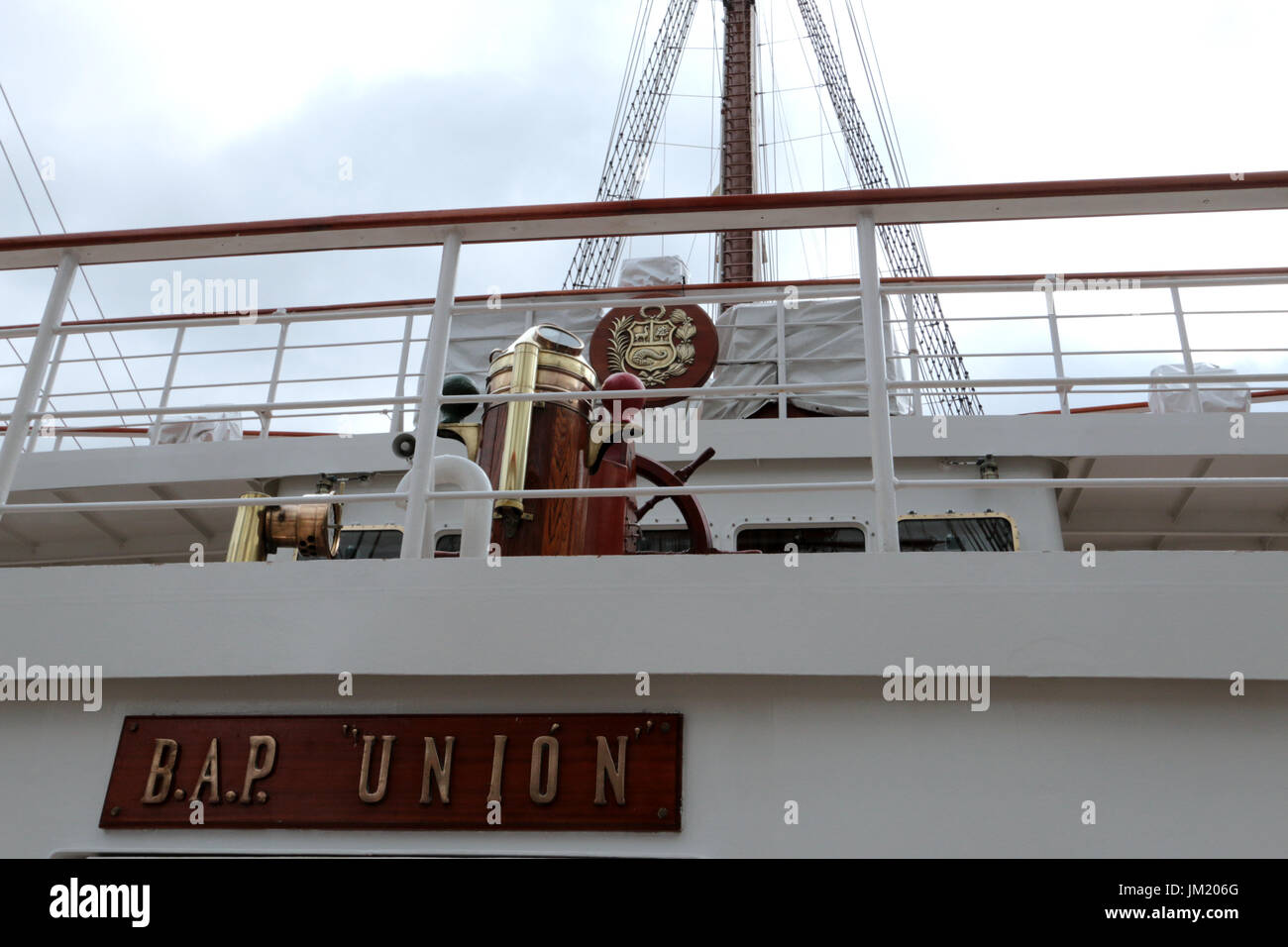 London, UK. 25th July, 2017. Peruvian tall ship Union, the world's ...