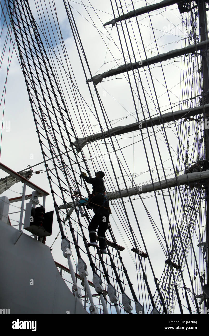 London, UK. 25th July, 2017. Peruvian tall ship Union, the world's ...