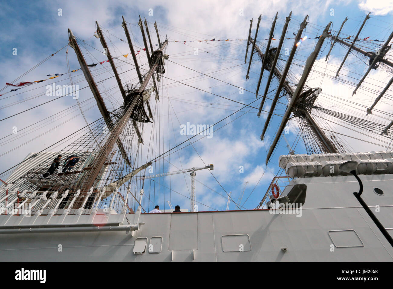 London, UK. 25th July, 2017. Peruvian tall ship Union, the world's ...
