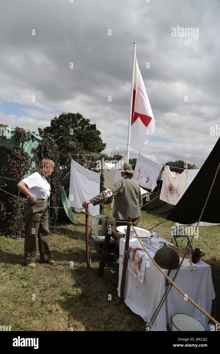 July 21, 2014 - Paddock Wood, Kent, UK - Re-enactors dressed as Red ...
