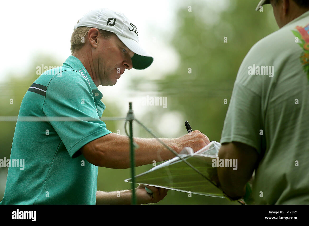Silvis, Iowa, USA. 12th July, 2017. Former three time John Deere ...