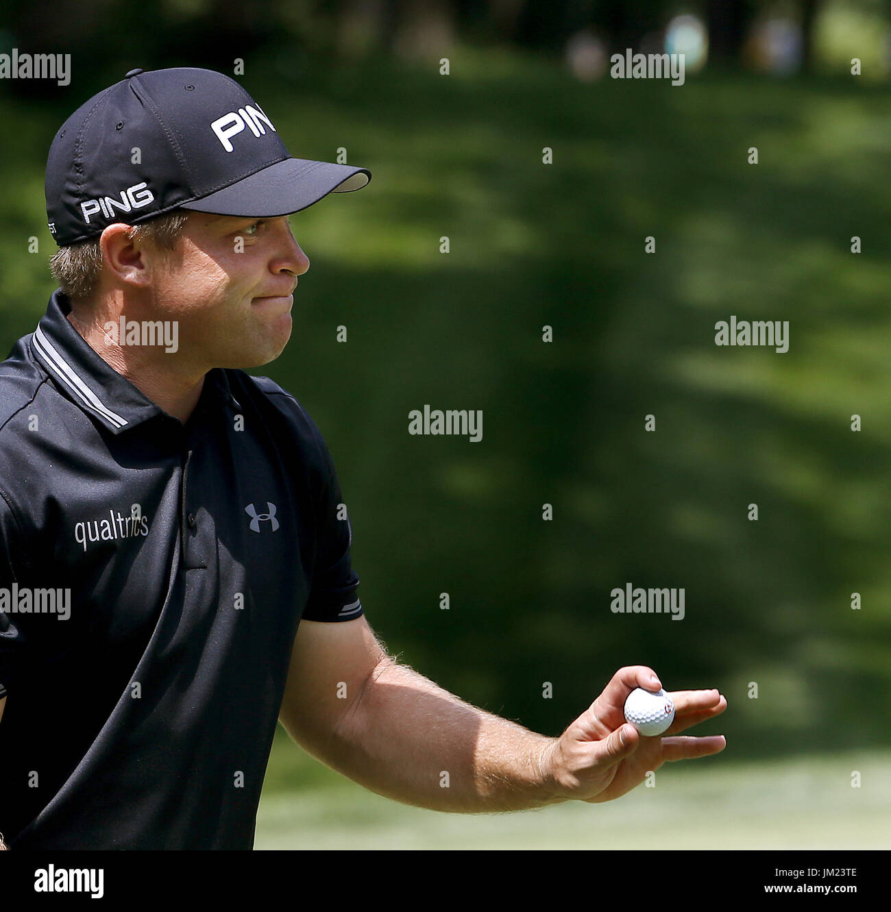 July 13, 2017 - Silvis, Iowa, U.S. - Daniel Summerhays finishing at -5 ...