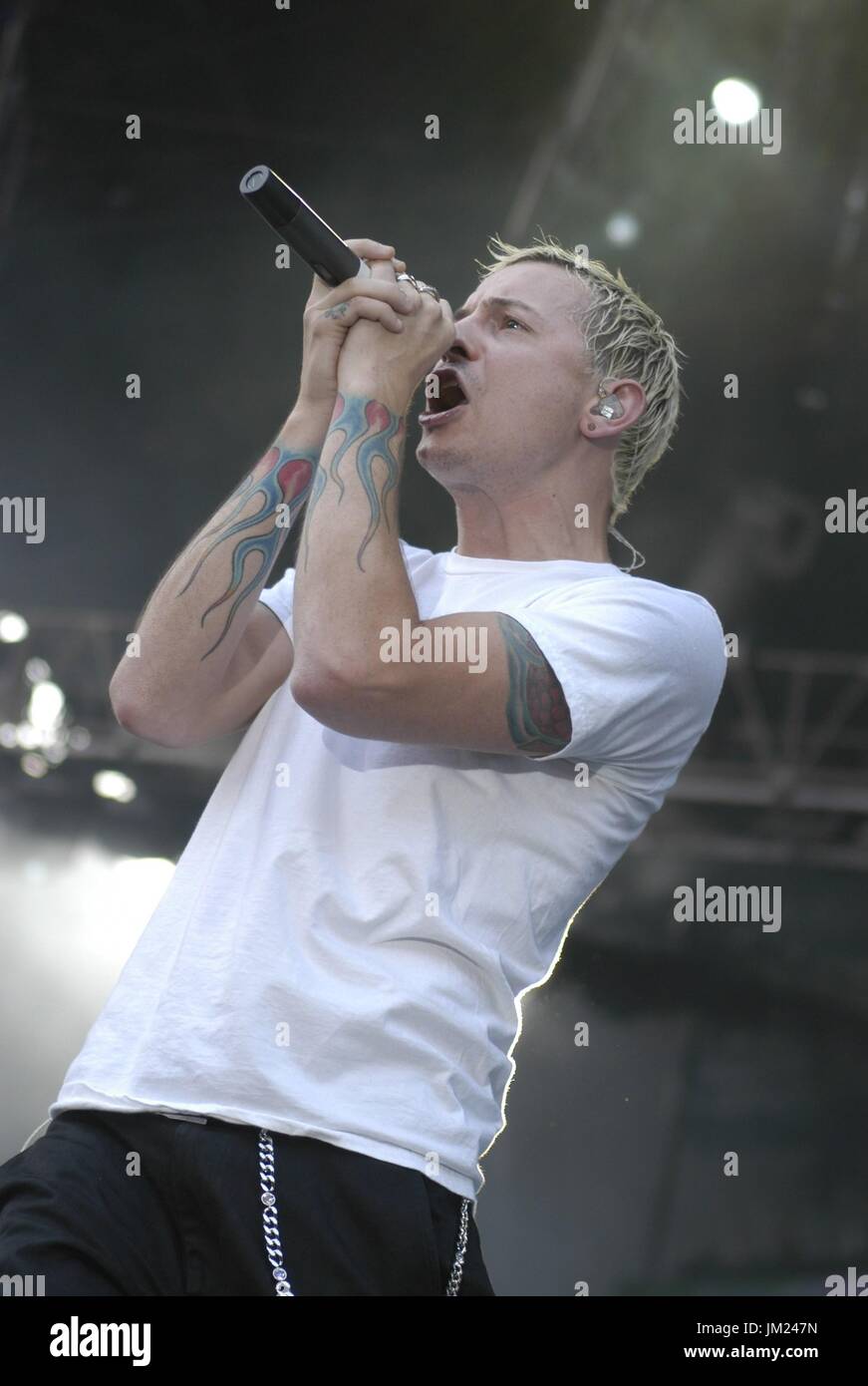 New York, NY, USA. 25th July, 2017. Chester Bennington, Linkin Park in ...