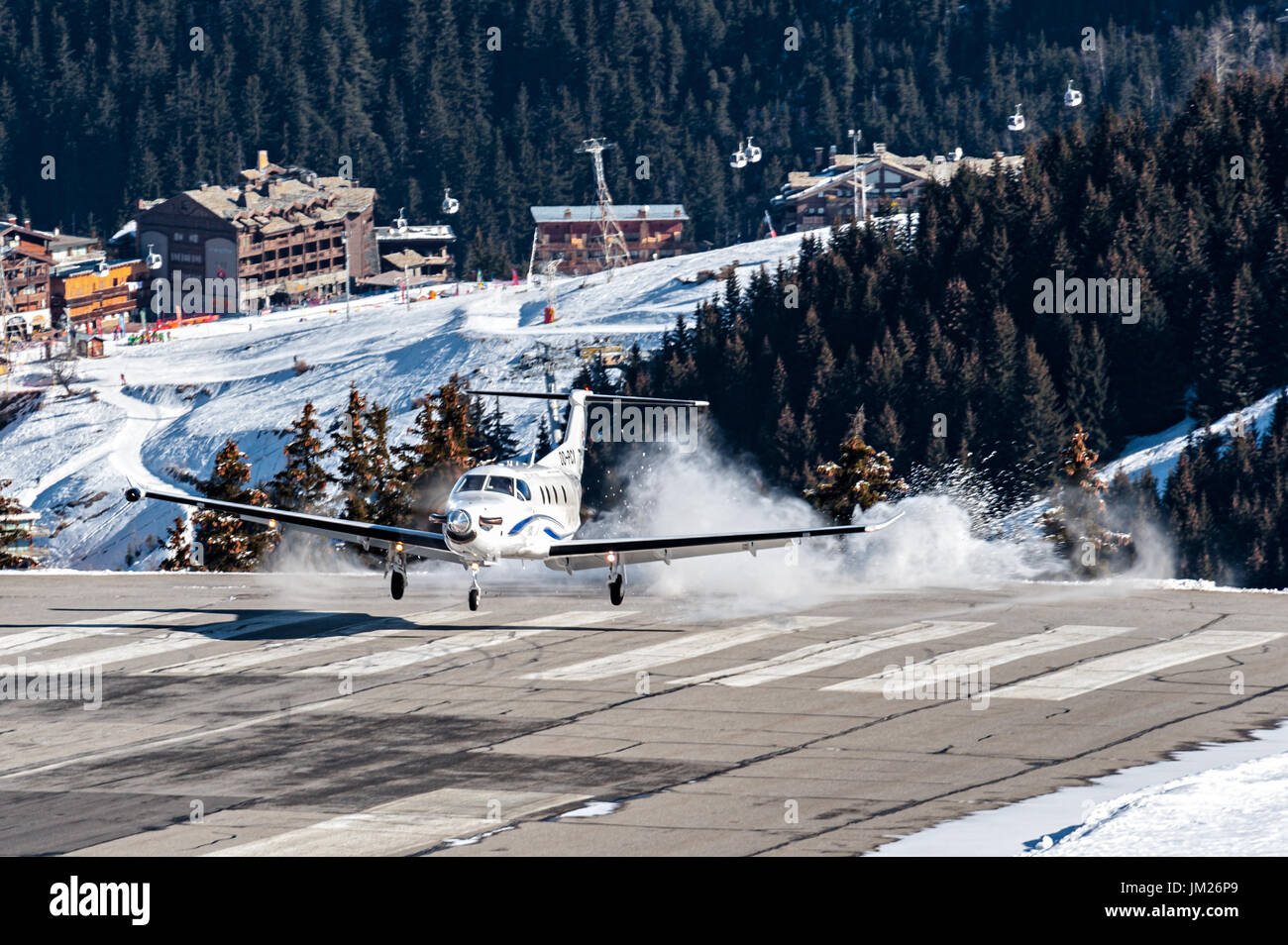 Courchevel airport runway hi-res stock photography and images - Alamy