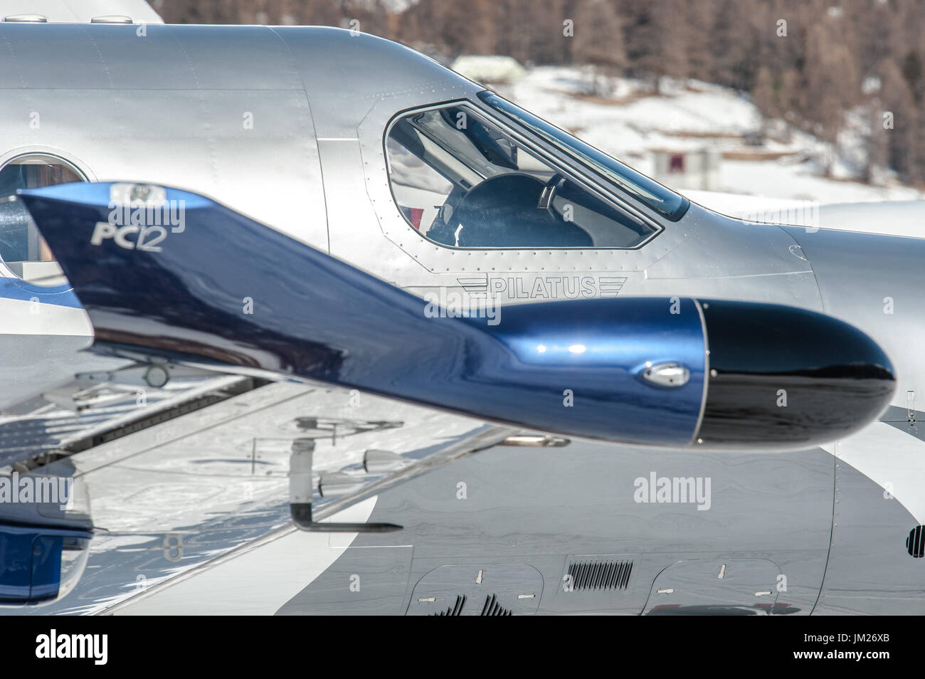 Pilatus PC12-NG, radar on the wing tip Stock Photo - Alamy