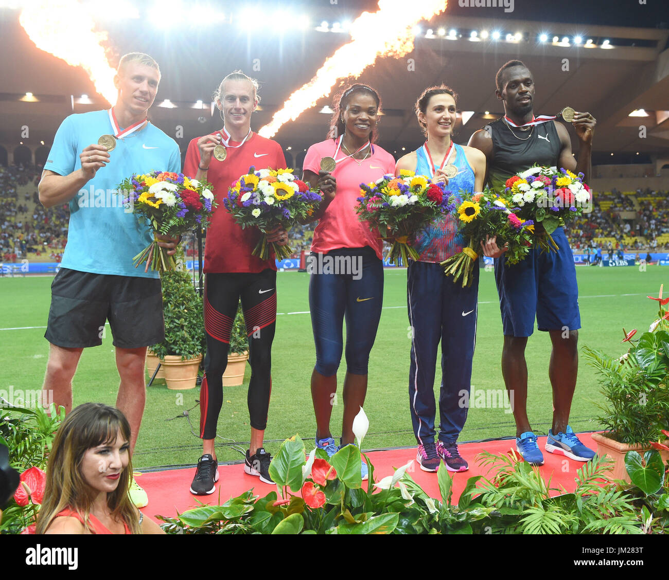 Piotr Lisek (POL), Evan Jager (USA), Caterine Ibarguen (COL), Mariya ...