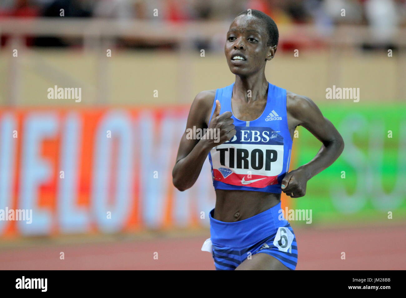 Agnes Tirop (KEM) places seventh in the women's 3,000m in 8:35.37 in ...
