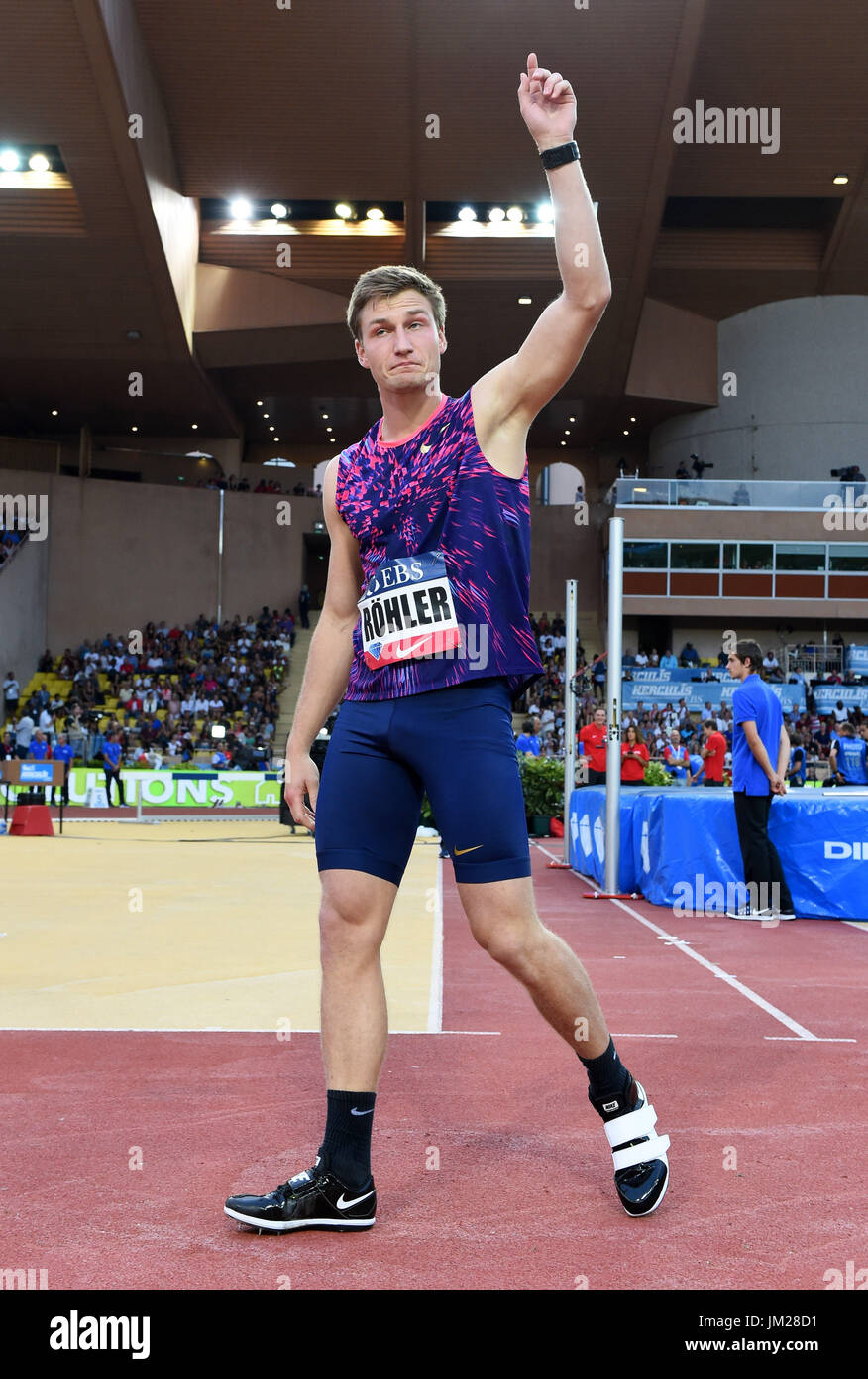 Thomas Rohler (GER) celebrates after winning the javelin with a throw ...