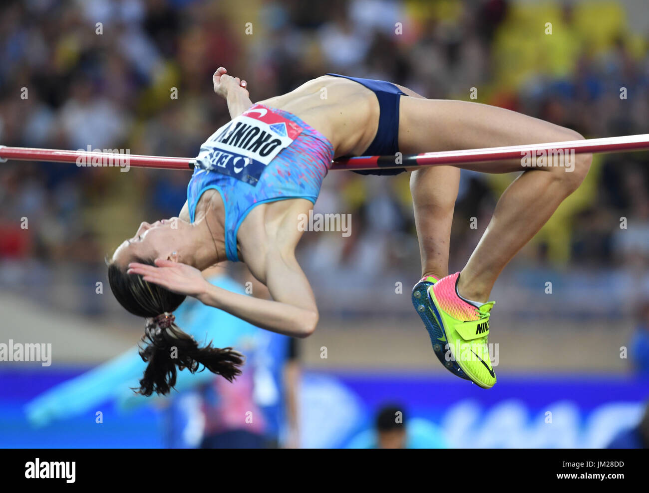Oksana Okuneva (UKR) places seventh in the women's high jump at 6-0 3/4 ...