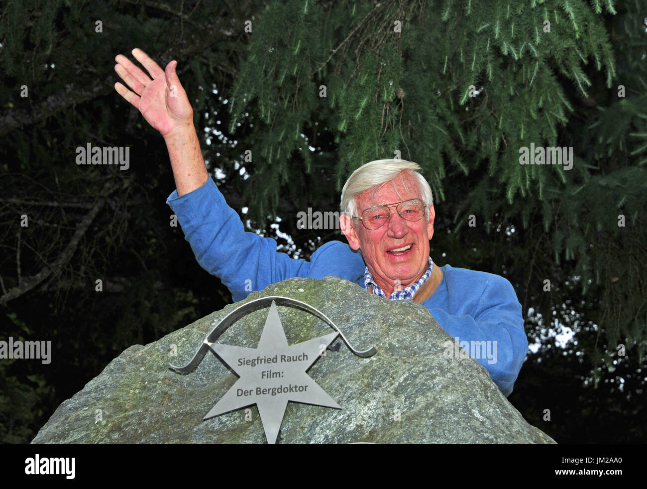 Actor Siegfried Rauch being awarded the Kaiser Star in Ellmau in the ...