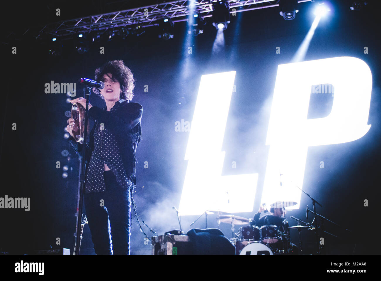 The American singer and songwriter LP performing live on stage at the ...