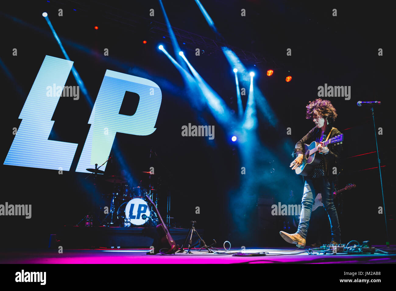 The American singer and songwriter LP performing live on stage at the ...