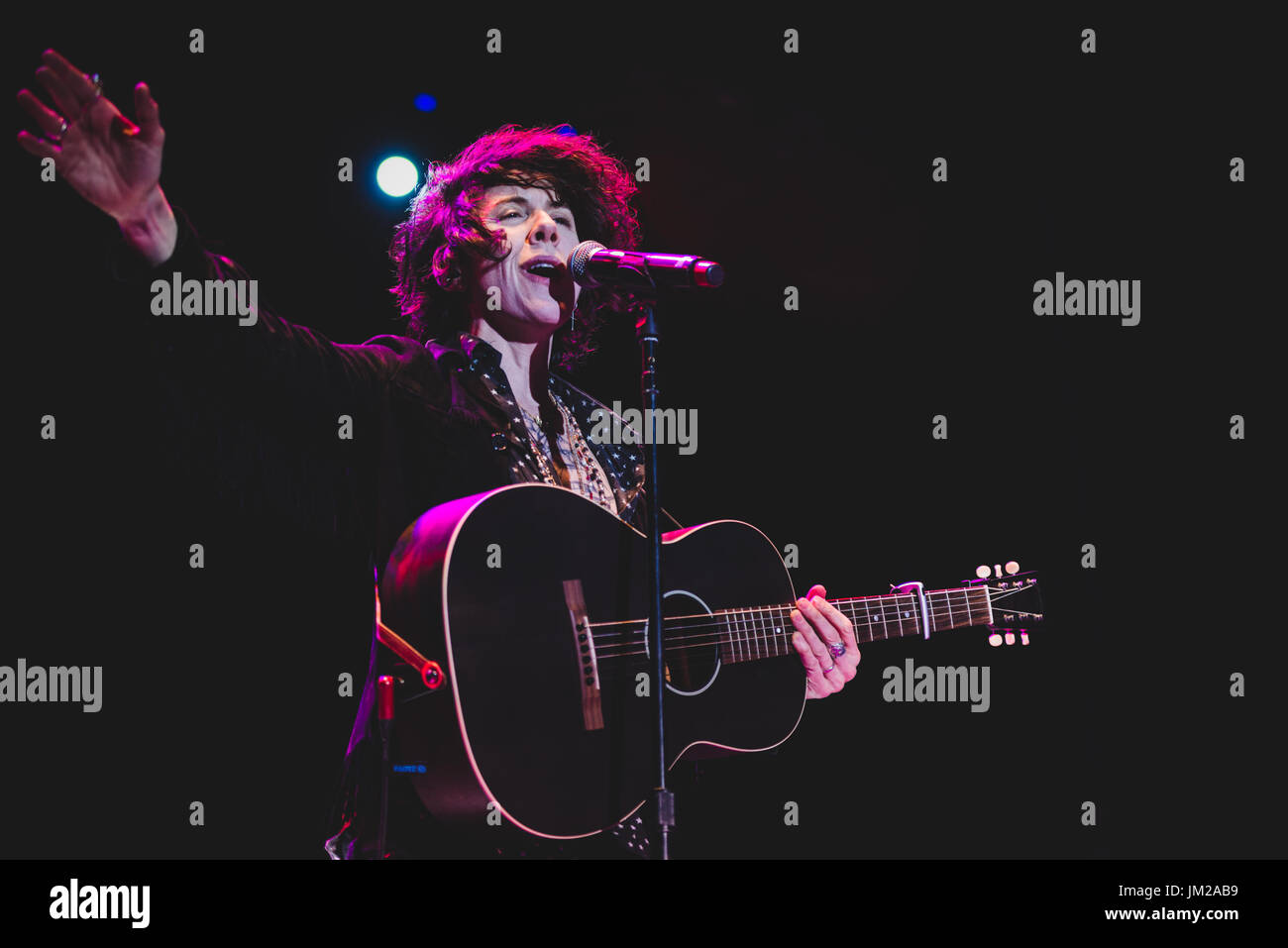The American singer and songwriter LP performing live on stage at the ...