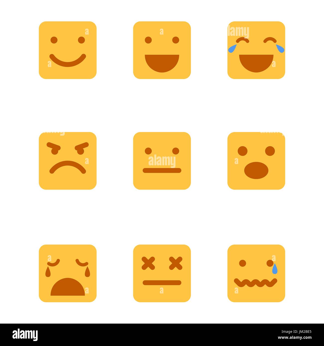 Positive emotion icons set Stock Vector Images - Alamy