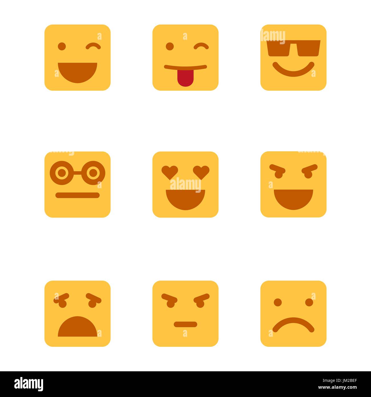 Squared smiley Stock Vector Images - Alamy
