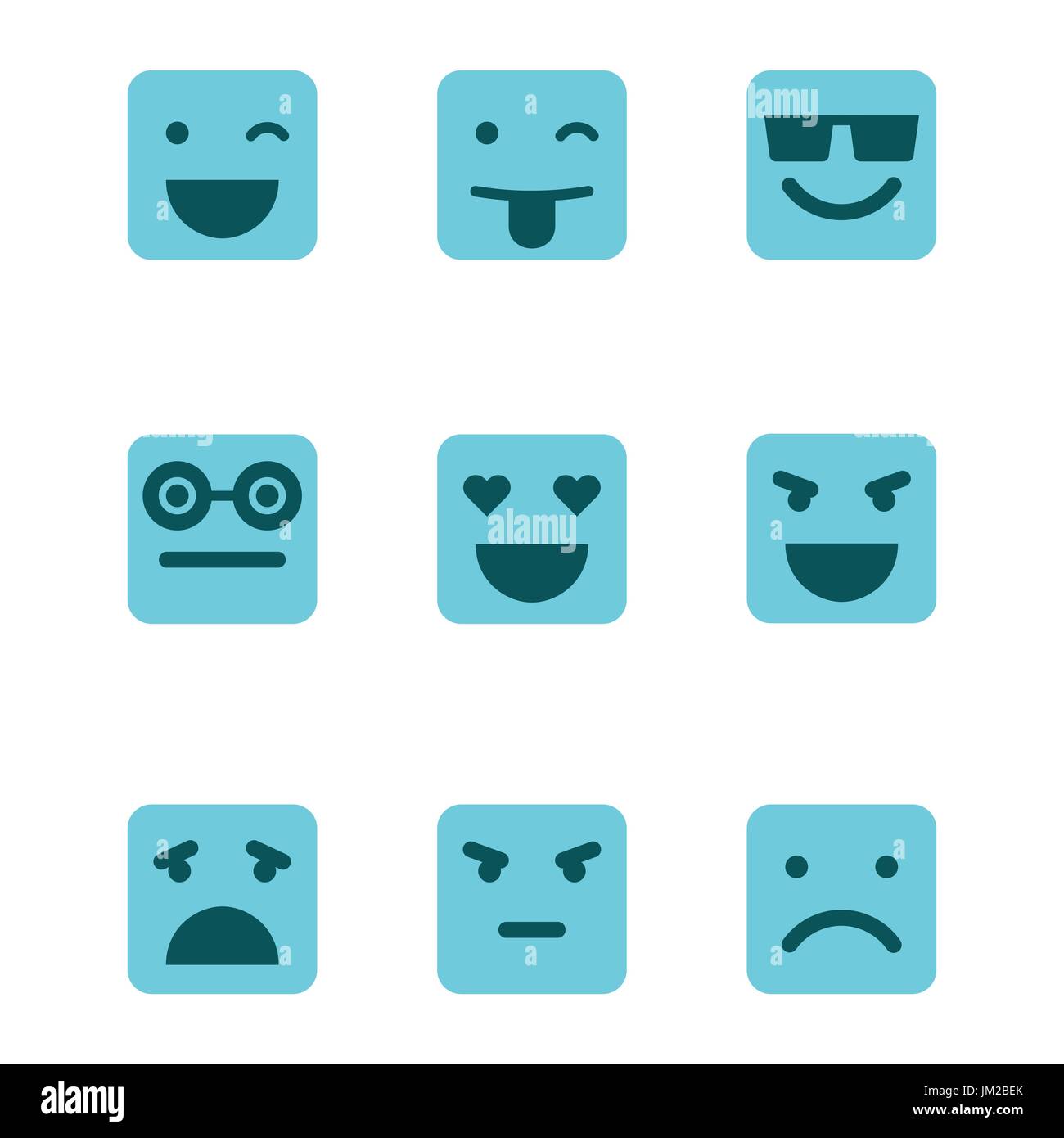 Squared smiley hi-res stock photography and images - Alamy