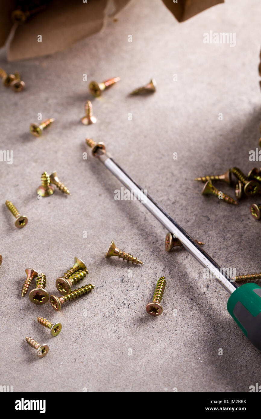 Scattered hardware hi-res stock photography and images - Alamy
