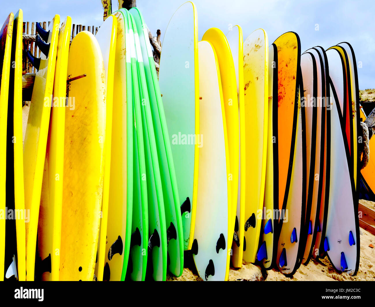 Surfboards at the beach Stock Photo - Alamy