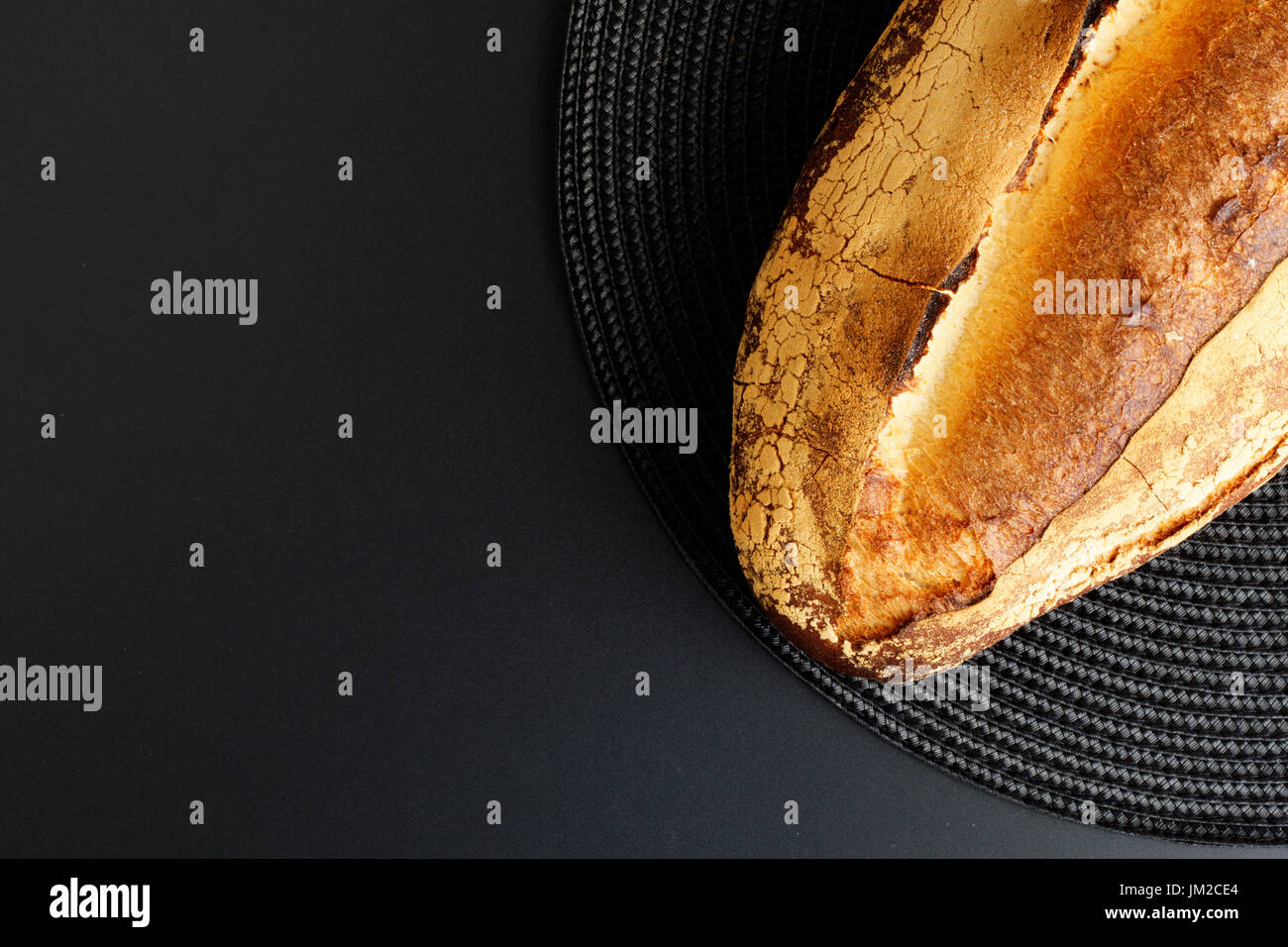 Fresh vintage bread rusty big loaf French tradition Stock Photo - Alamy