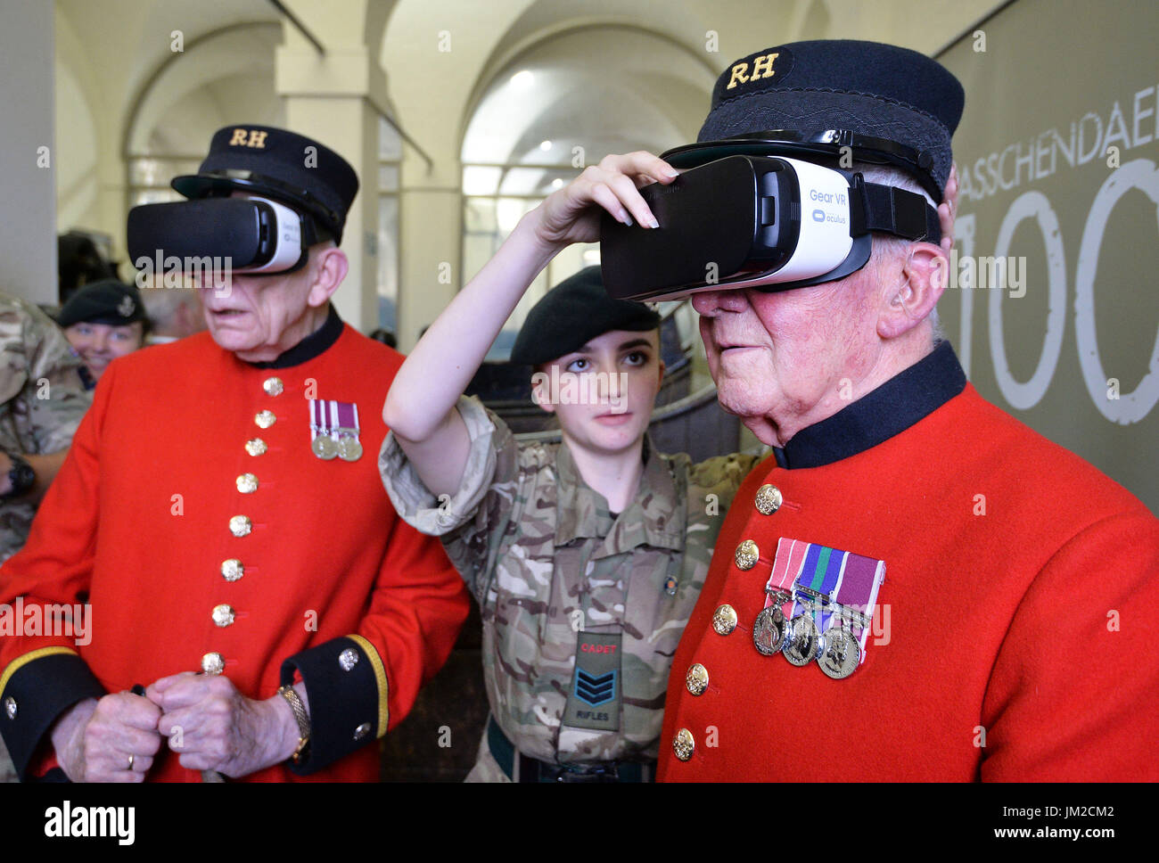 John Kidman, 86, and Bill Hunt (right), 83, with Cadet Sgt Maisie ...