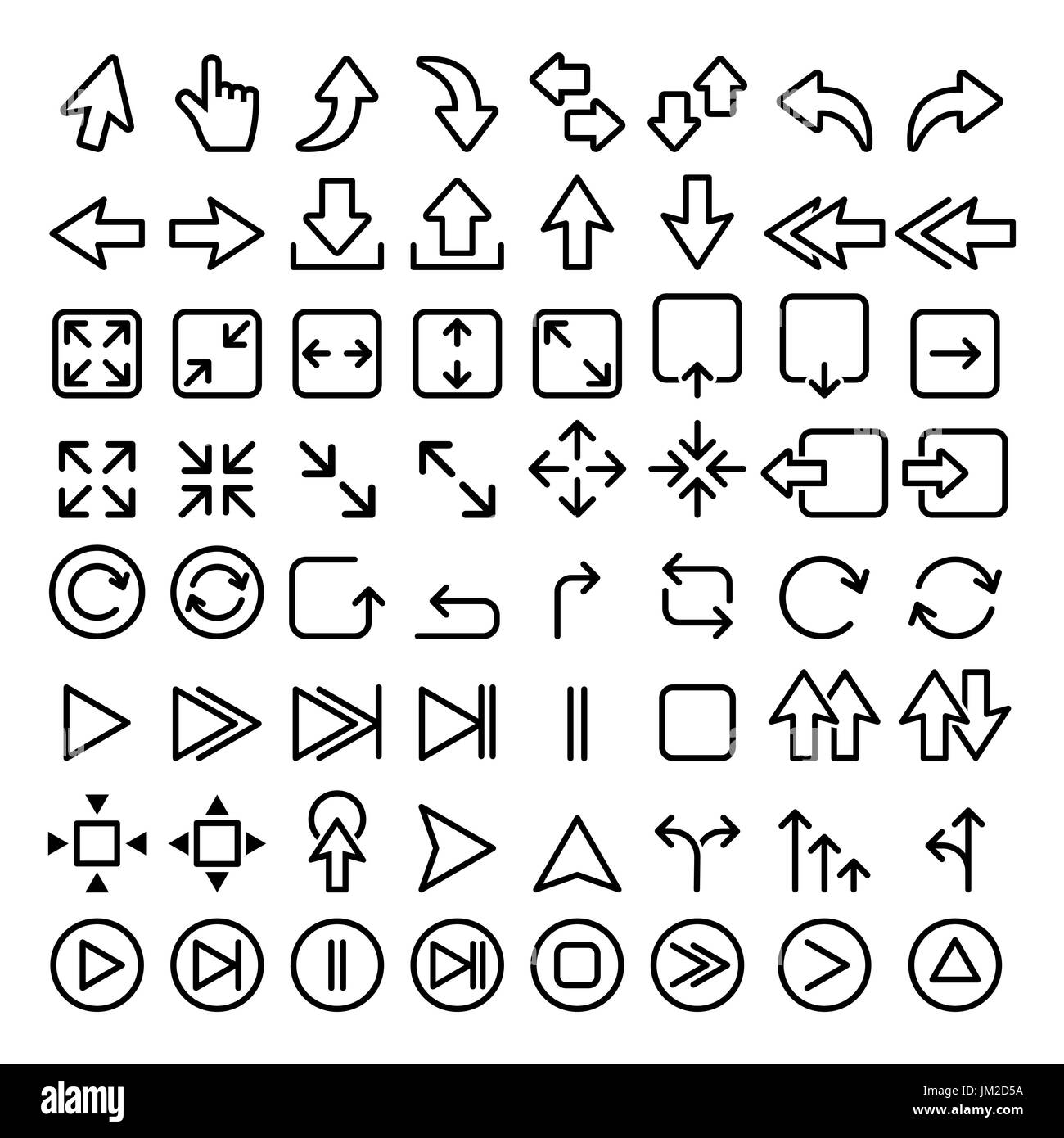 Play icon pack Stock Vector Images - Alamy