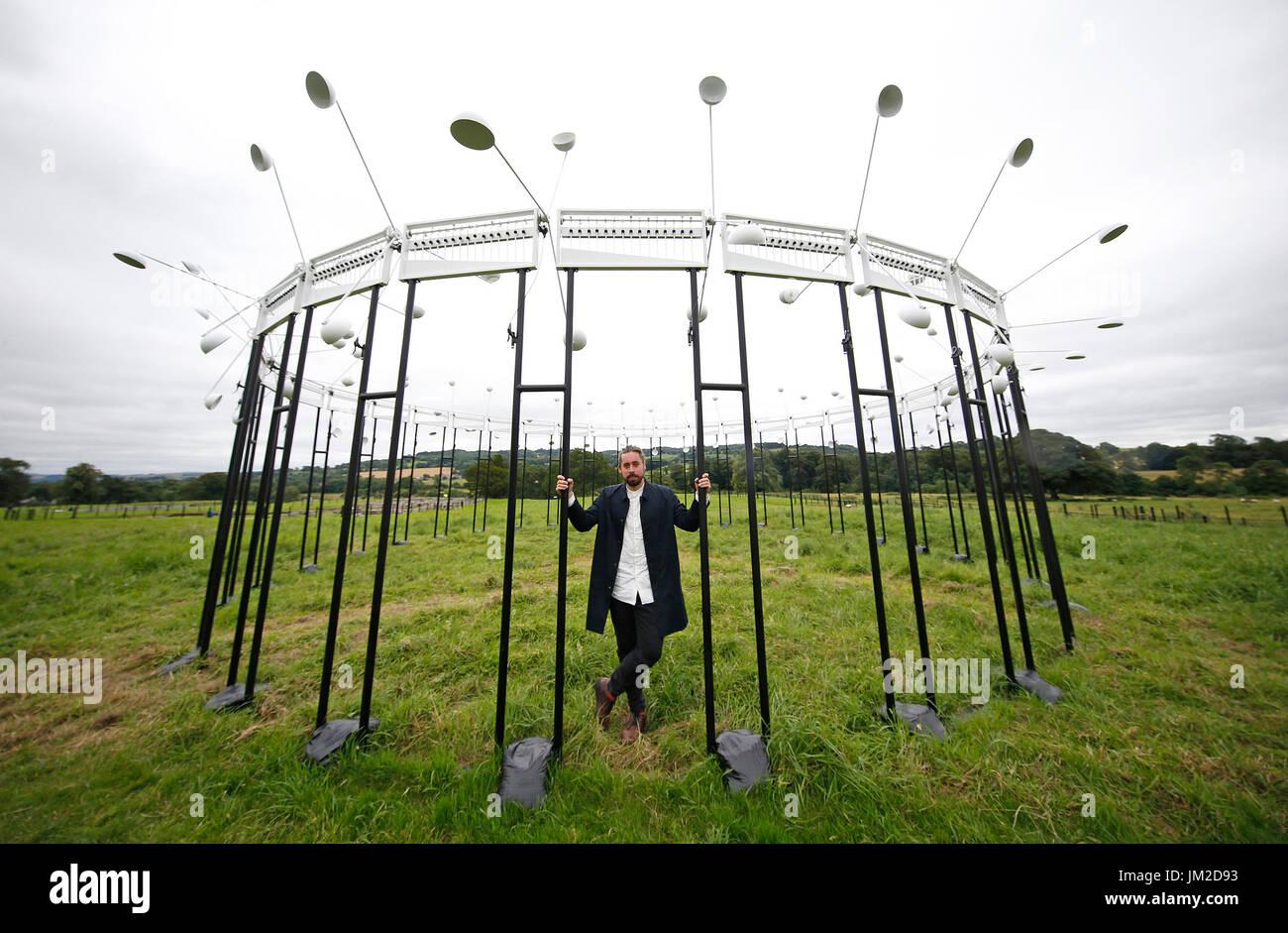 Artist Mark Nixon inside his installation entitled Cavalry 360 at ...