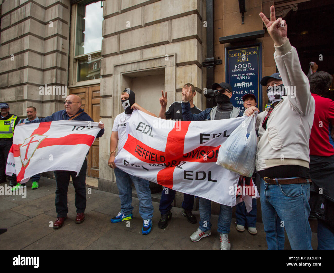 Far Right group EDL (English Defence League) hold march in Central ...