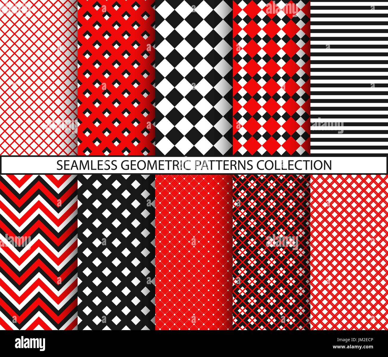 Seamless geometric patterns collection Stock Vector Image & Art - Alamy